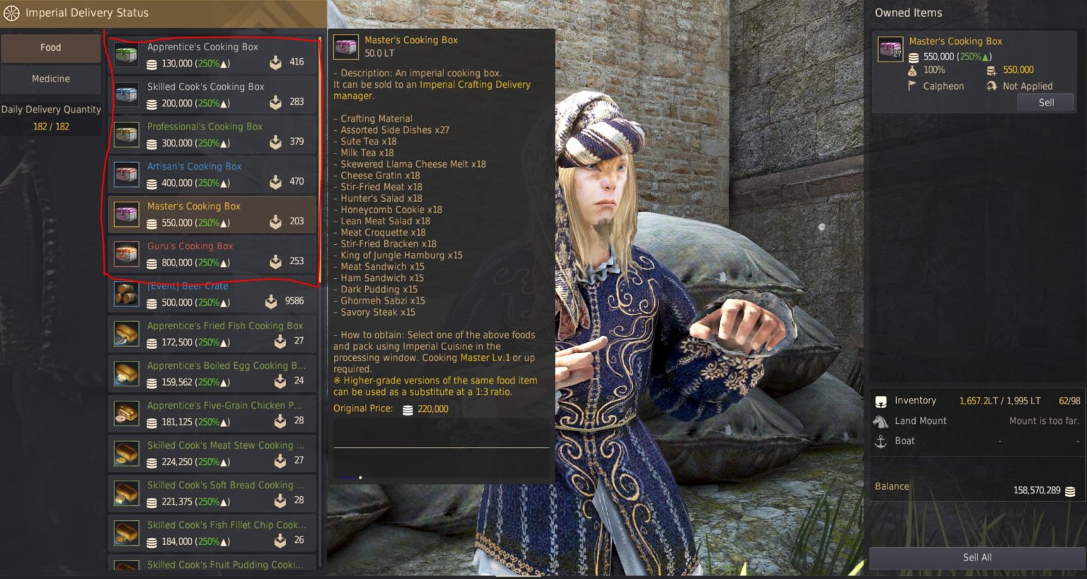 Black Desert BDO Imperial Cooking Guide - mmosumo