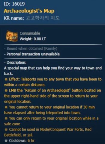 Black Desert Compass and Archeologist's Map Guide - mmosumo